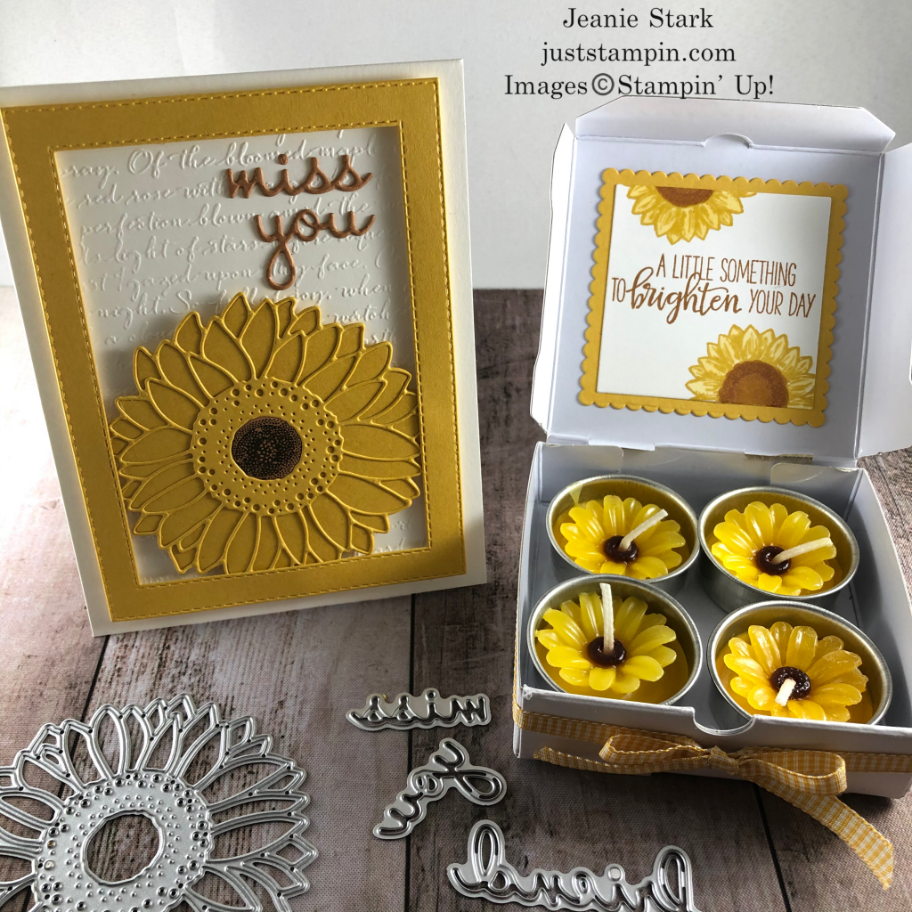 Framed Sunflowers Card and Tealight Candle Box Gift Idea – Just Stampin'