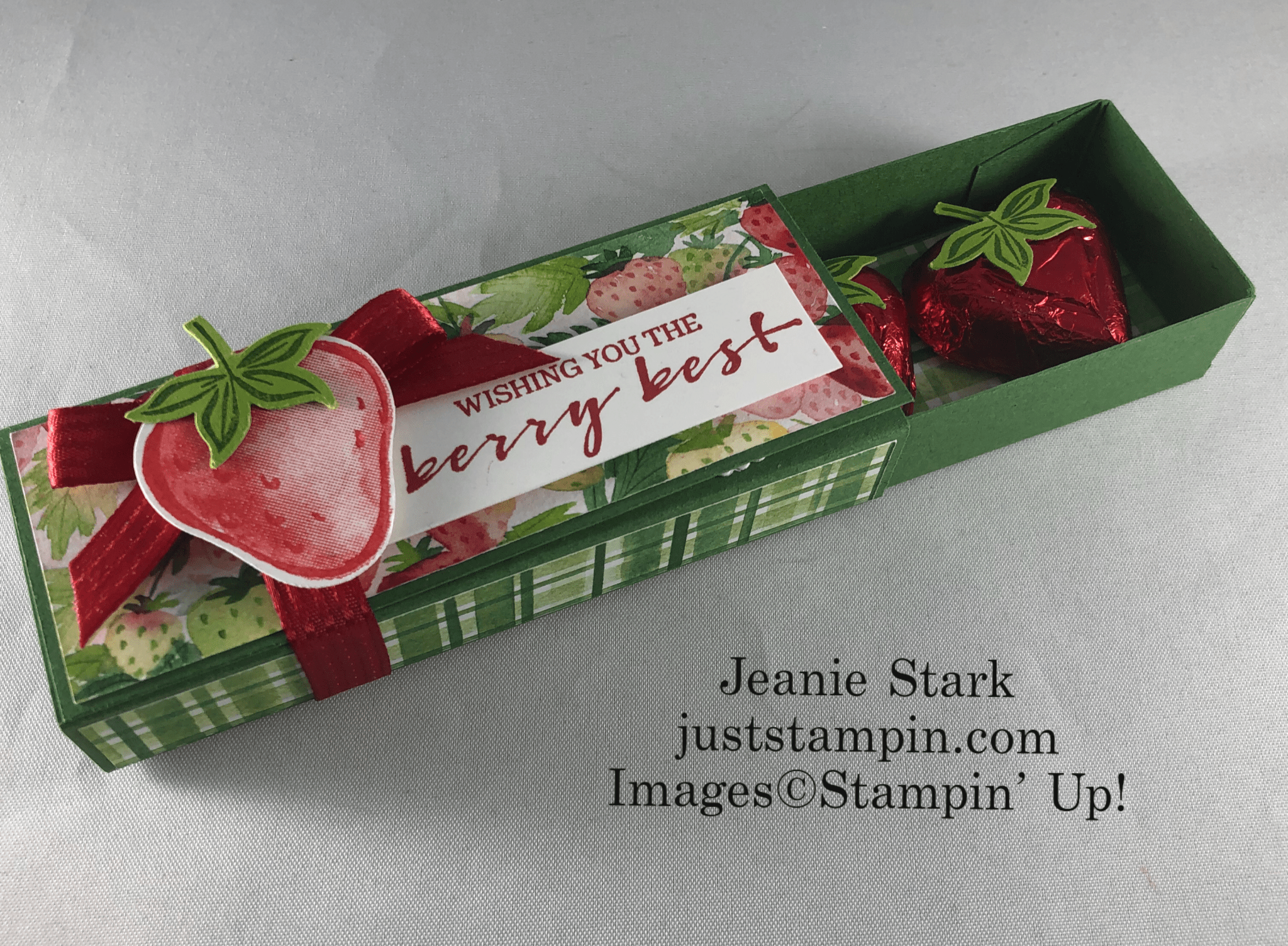 Sweet Strawberry Slider Treat Box Tutorial – Just Stampin'