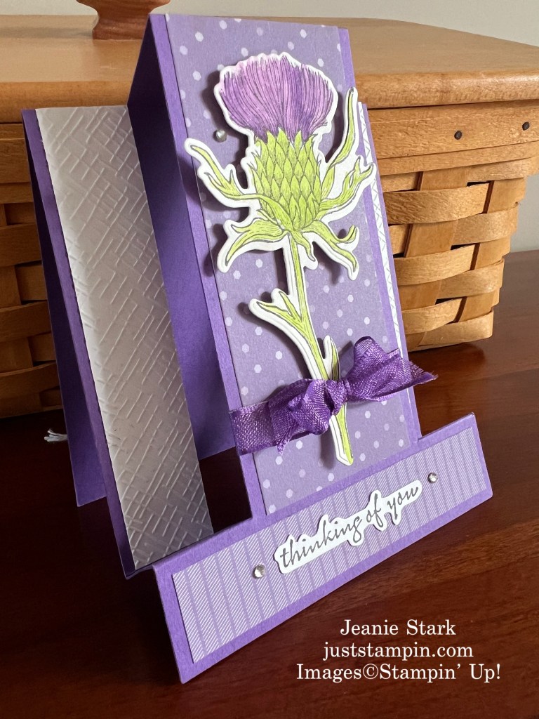 Beautiful Thistle for Tic Tac Toe Challenge #201 – Just Stampin'