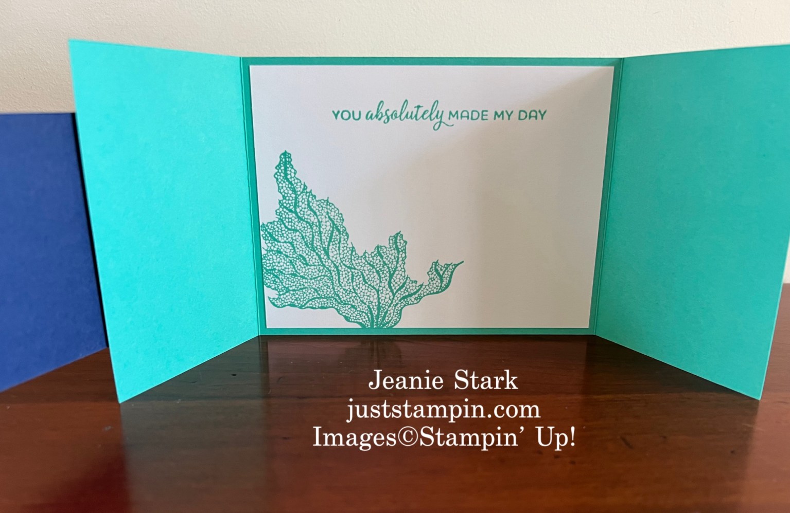 Stamped Background Fun Fold with Beauty Of The Deep – Just Stampin'