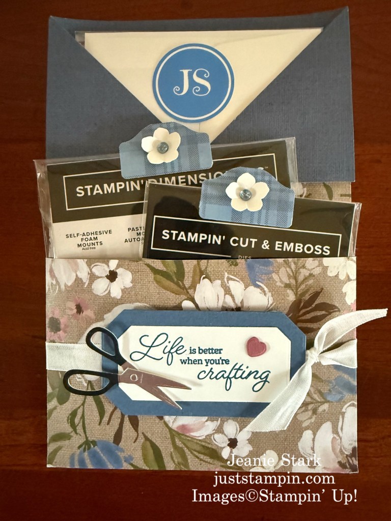 Crafting With You Loaded Pocket Envelope for Tic Tac Toe Challenge #270 – Just Stampin'