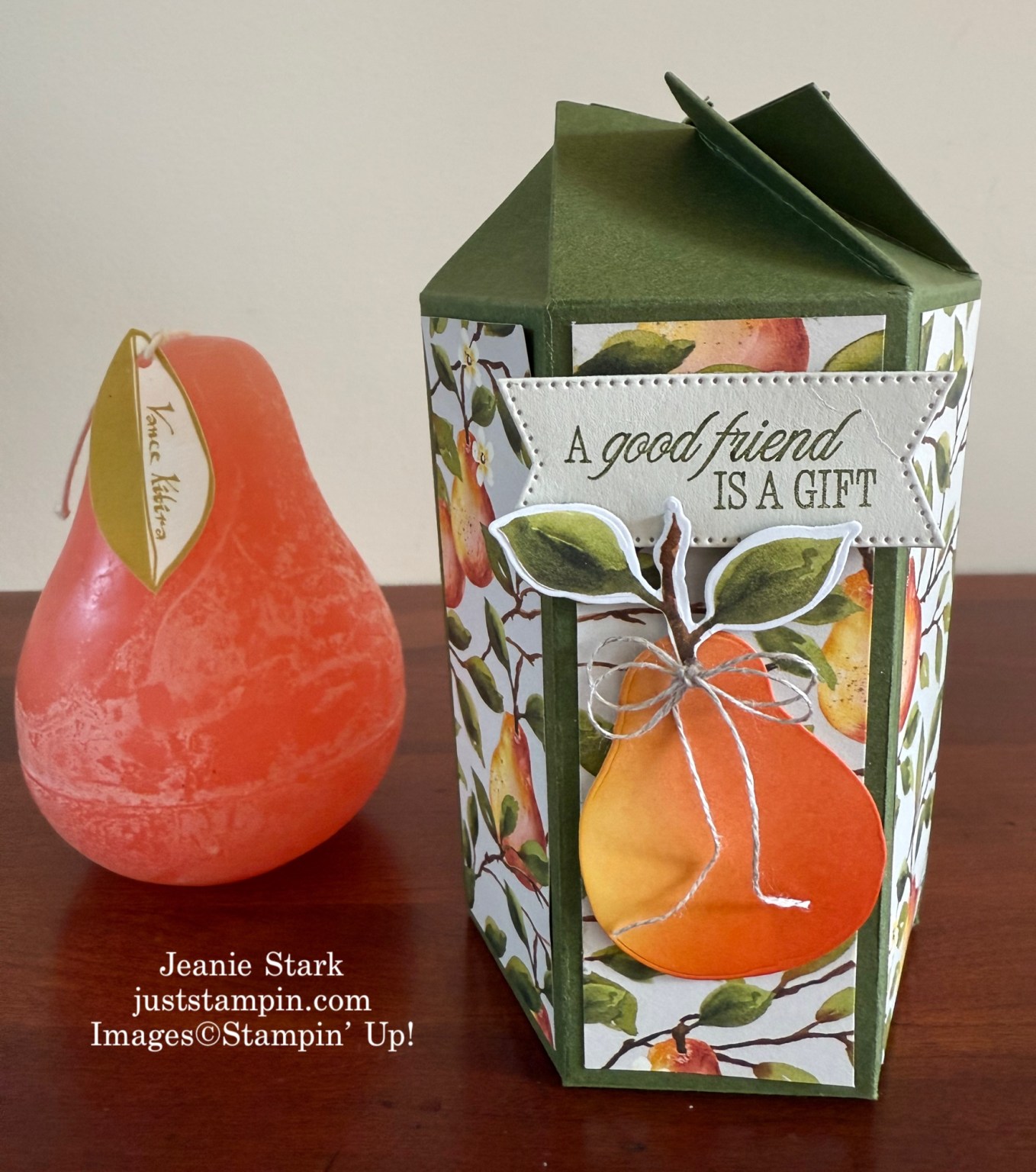 Twist & Close Gift Box with Painterly Pears – Just Stampin'