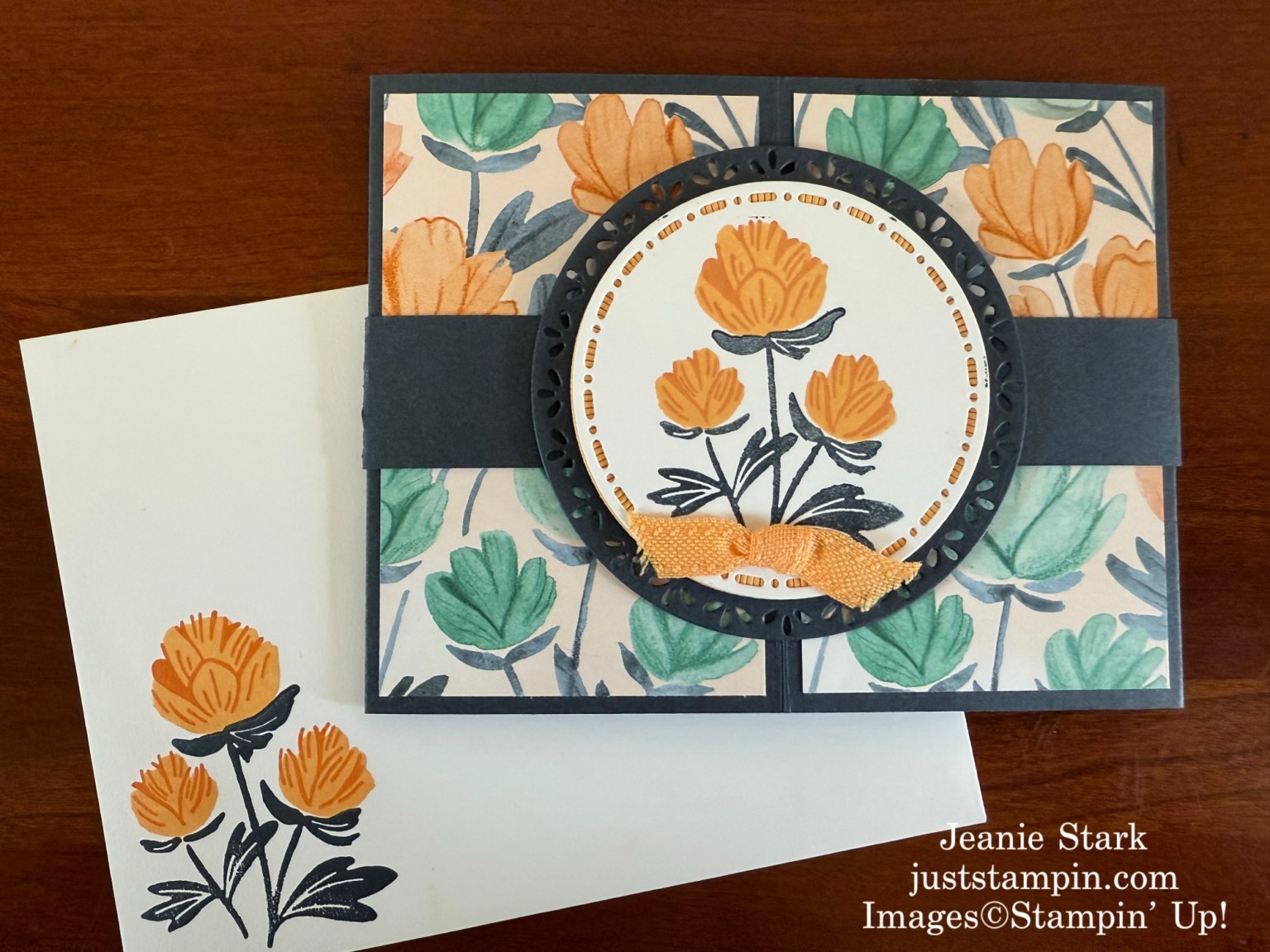 Pop-Out Fun Fold for Mystery Stampin’ with Pretty Florals & Marbled ...