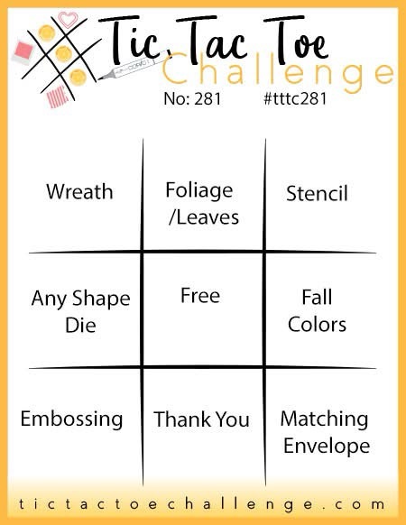 Charming Day Thank You for Tic Tac Toe Challenge #281 – Just Stampin'