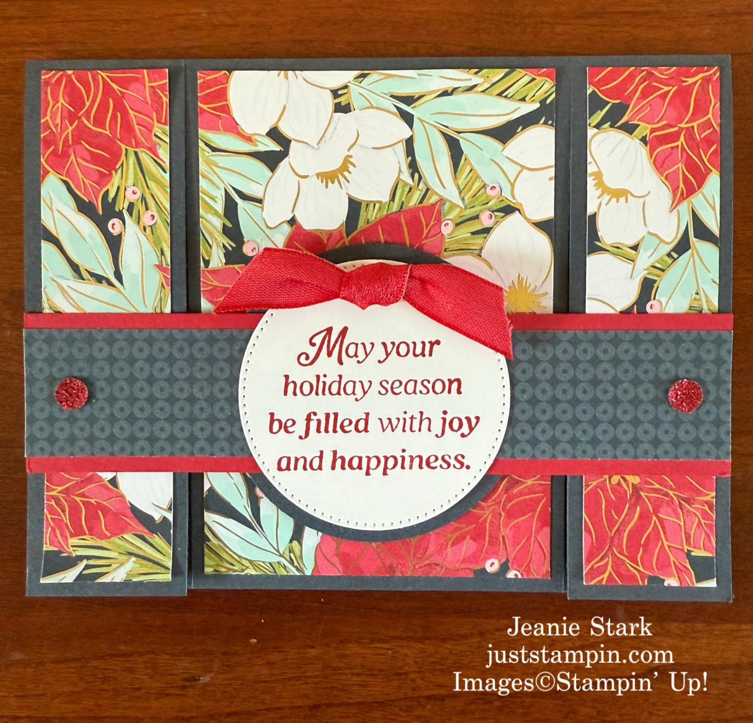Spanner Fun Fold Cards with Traditions of Christmas and Floral Charm ...